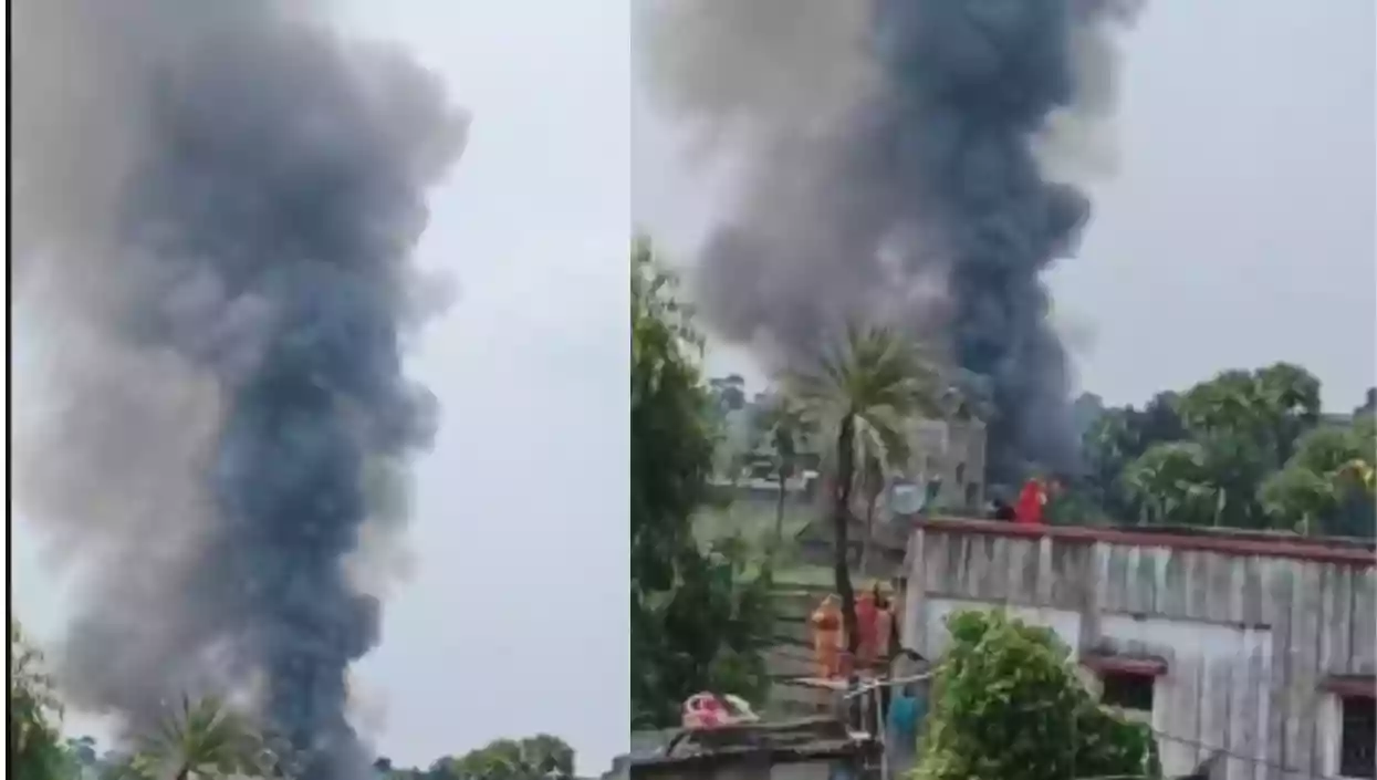 Fire in Chamrail foundry workers’ quarters in Howrah sparks panic