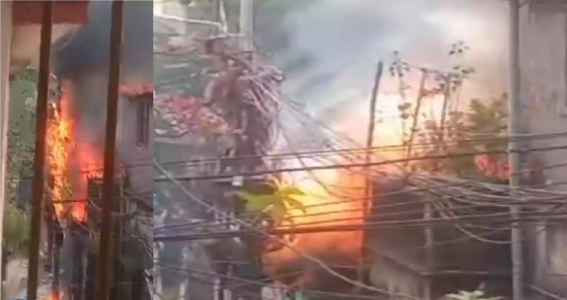 Fire erupts at a garments factory in Howrah's Salkia